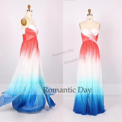 Attractive New Design Gradient Color Long Prom Dresses/Evening Dress ...